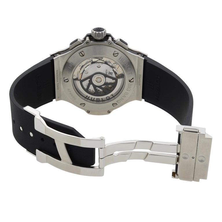 Hublot Big Bang Steel Titanium Rubber Automatic Black Men’s Watch 301.SX.1170.RX at 1stDibs