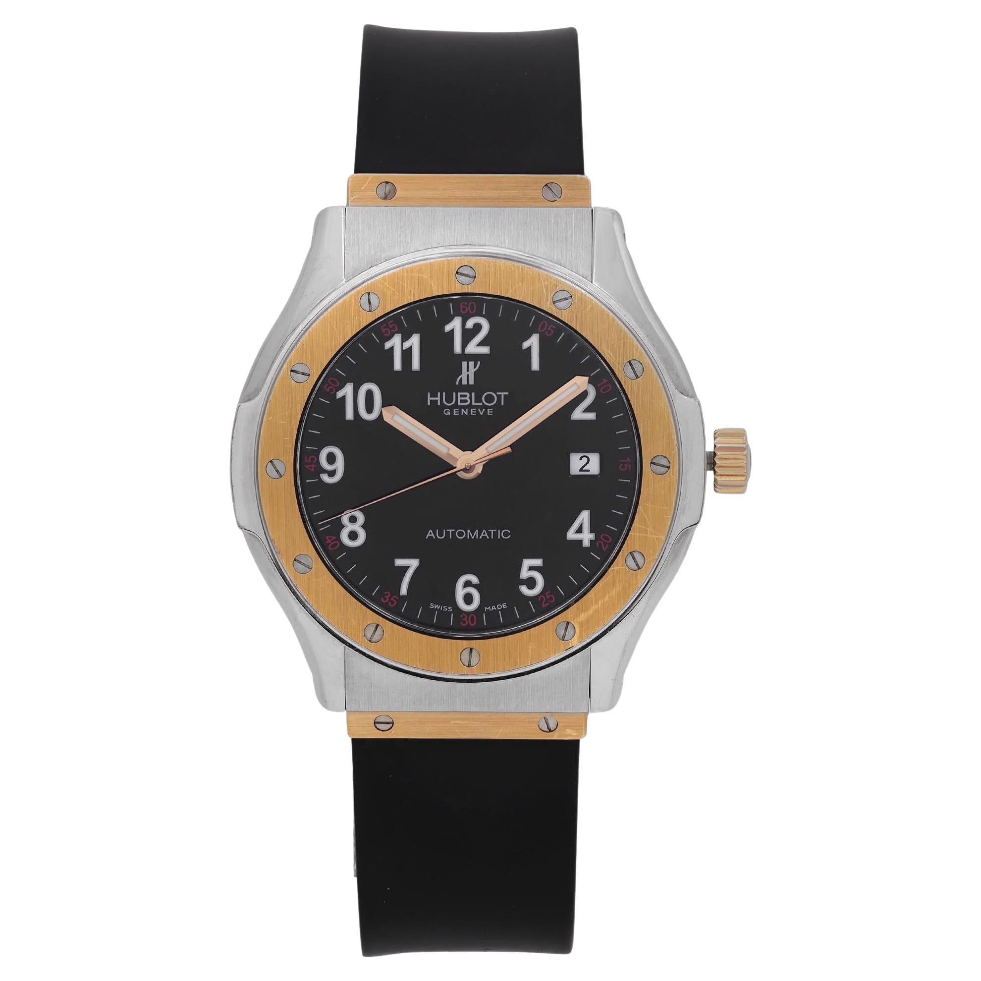 Hublot Classic Fusion Stainless Steel Black Dial Quartz Mens Watch B ...