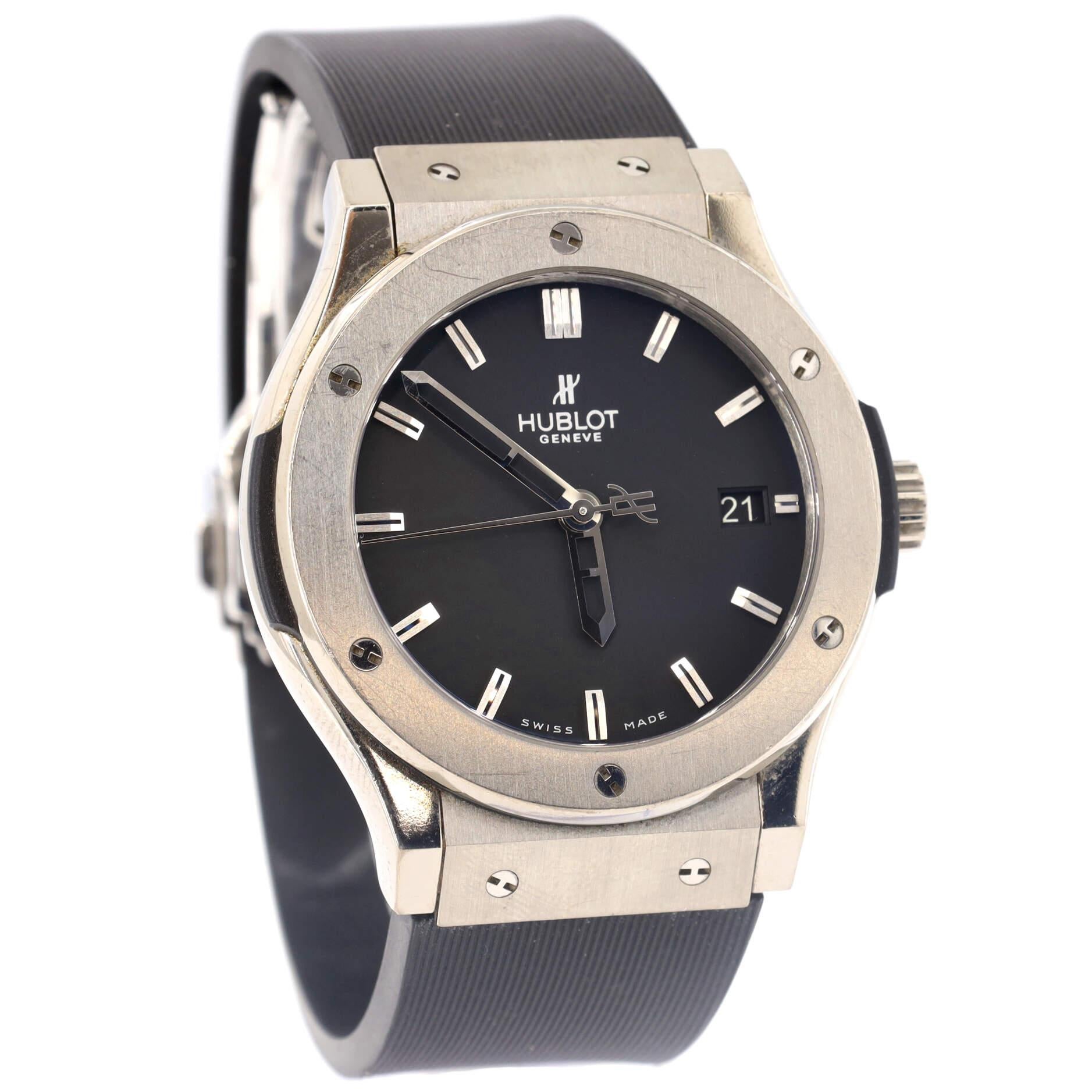 Hublot Classic Fusion Automatic Watch Titanium and Rubber For Sale at ...