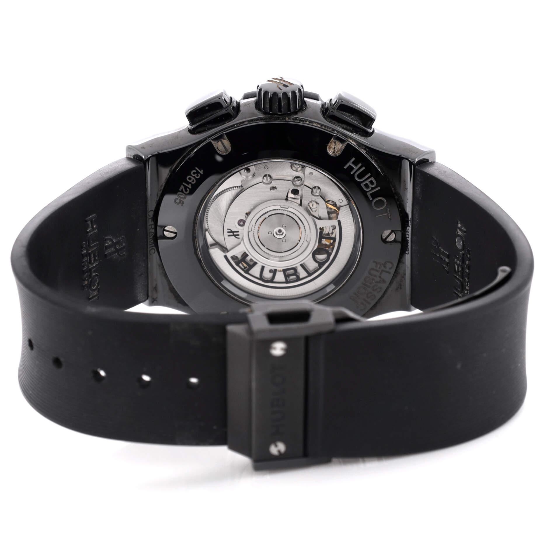 Hublot Classic Fusion Black Magic Chronograph Automatic Watch Ceramic ...