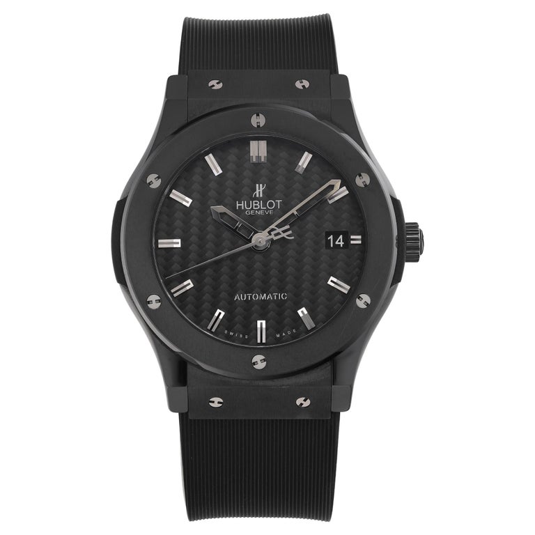 Hublot Classic Fusion Ceramic Black Carbon Fiber Dial Men Watch 511.CM ...