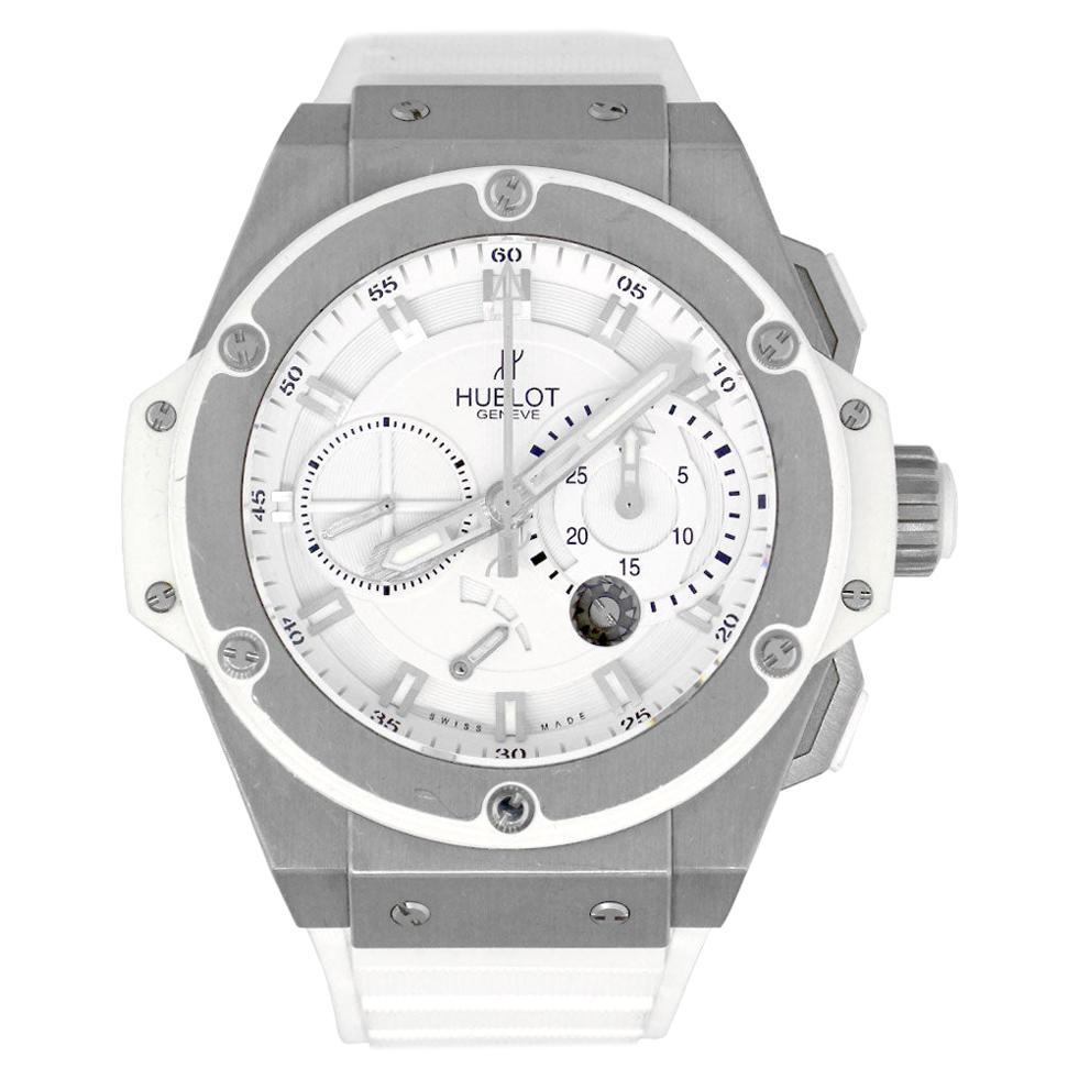 Hublot King Power Big Bang White Chronograph Dial Watch at 1stDibs