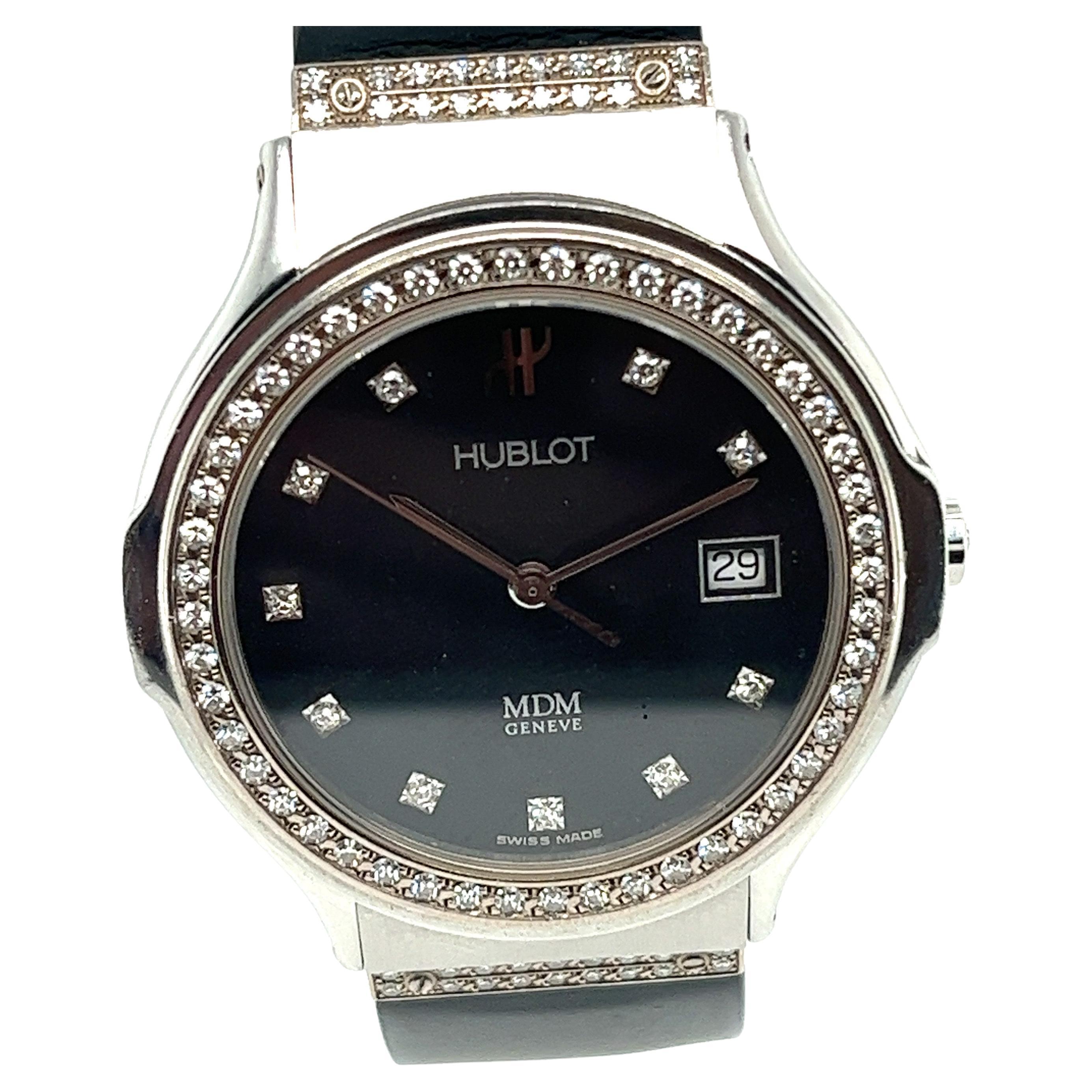 Hublot MDM 1401.2, Black Dial, Certified and Warranty at 1stDibs | mdm ...
