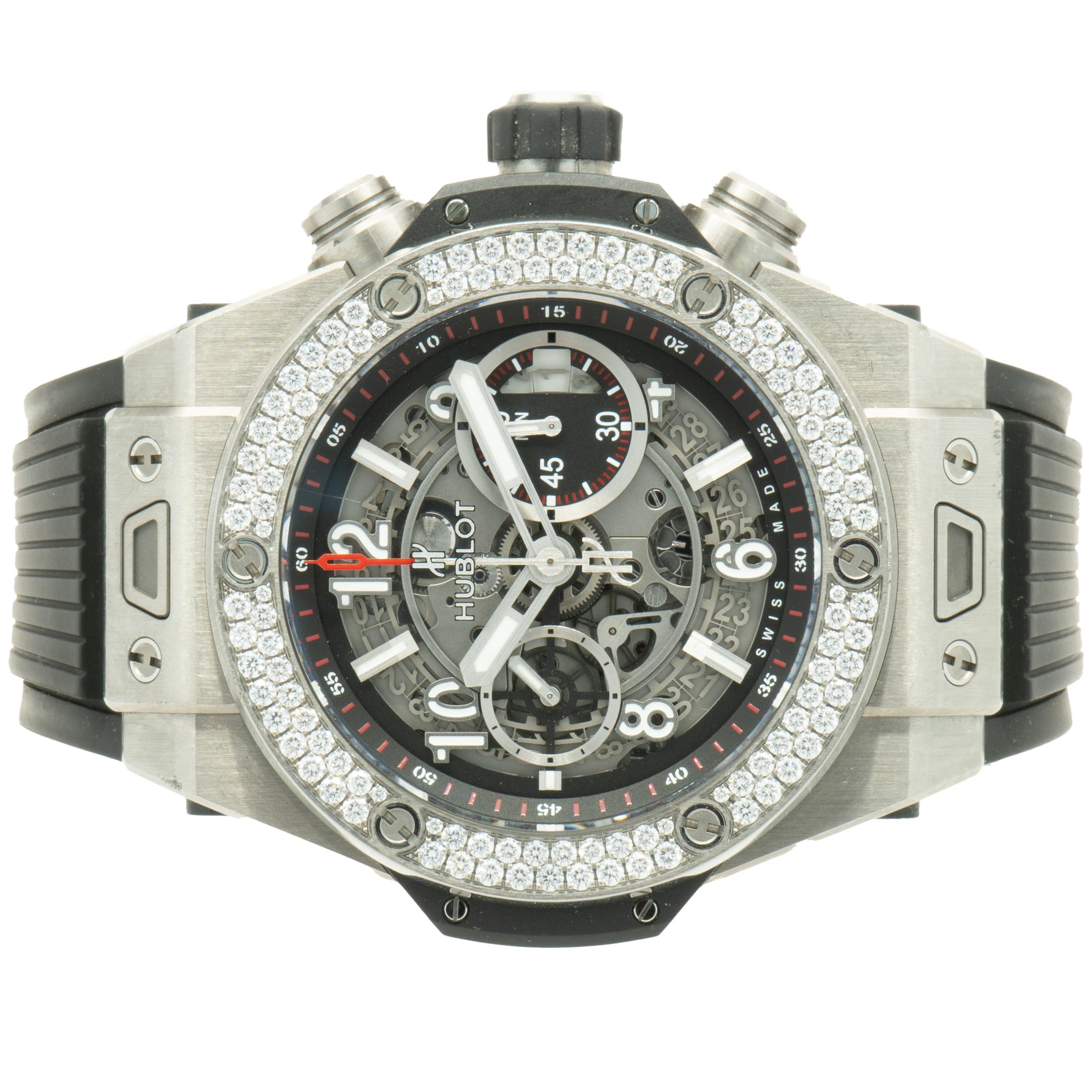Hublot Titanium Big Bang Unico with Diamond Bezel at 1stDibs