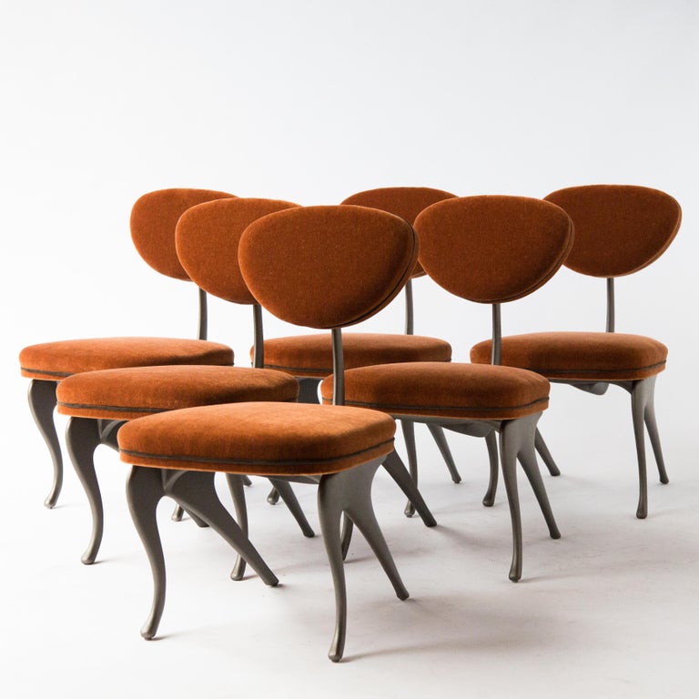 Hudson Dining or Side Chairs, Cast Aluminium Mohair, Jordan Mozer USA ...