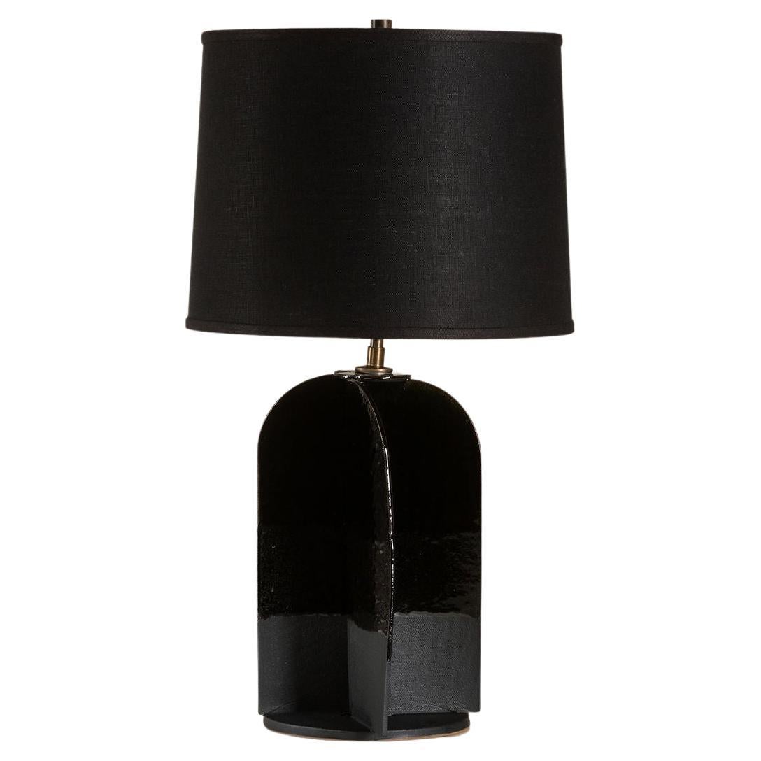 Very Large Grey Earthenware Lamp at 1stDibs