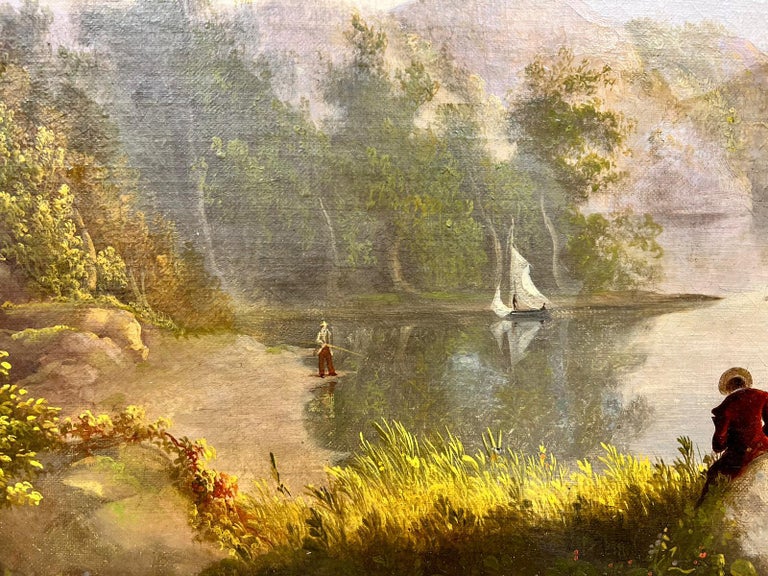 Hudson River School - Fine American Mid 19th Century Oil Painting ...