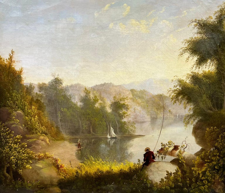 Hudson River School - Fine American Mid 19th Century Oil Painting ...