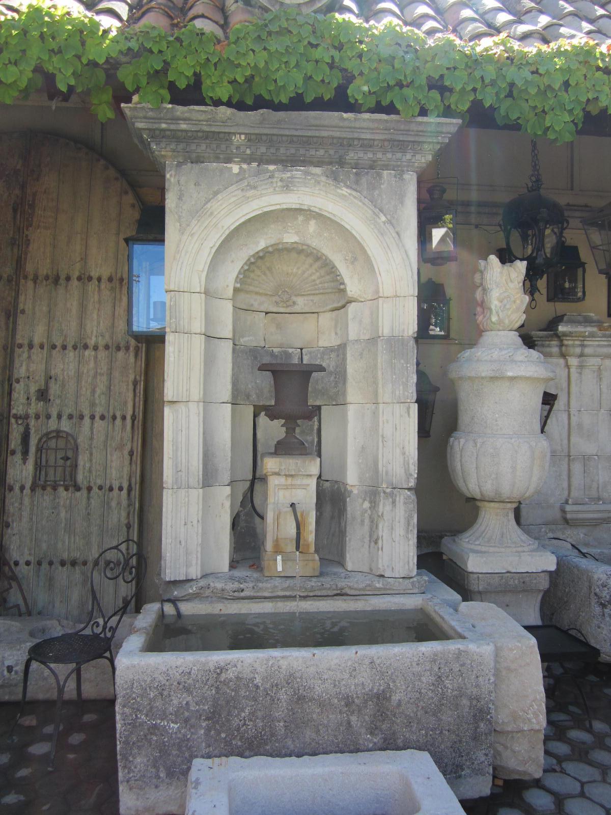 Huge 17th C Hand Carved Stone Niche Pedestal Decorative Object Antique ...