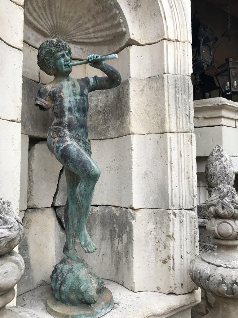 Huge 17th C Hand Carved Stone Niche Pedestal Decorative Object Antique ...