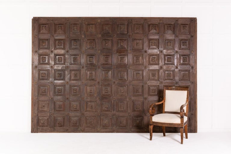 Huge 18th Century Spanish Wood Panel For Sale at 1stDibs