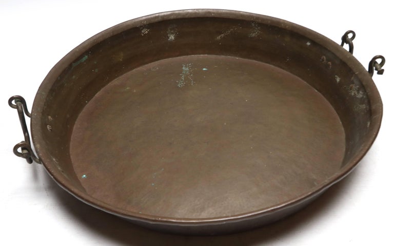 Huge 1940s Round Metal Paella Pan at 1stDibs