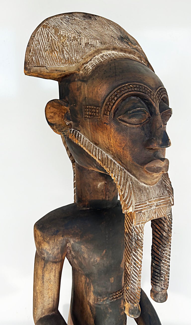 Huge 1950s Carved Baule Fertility Sculpture Cote D'Ivoire Africa For ...