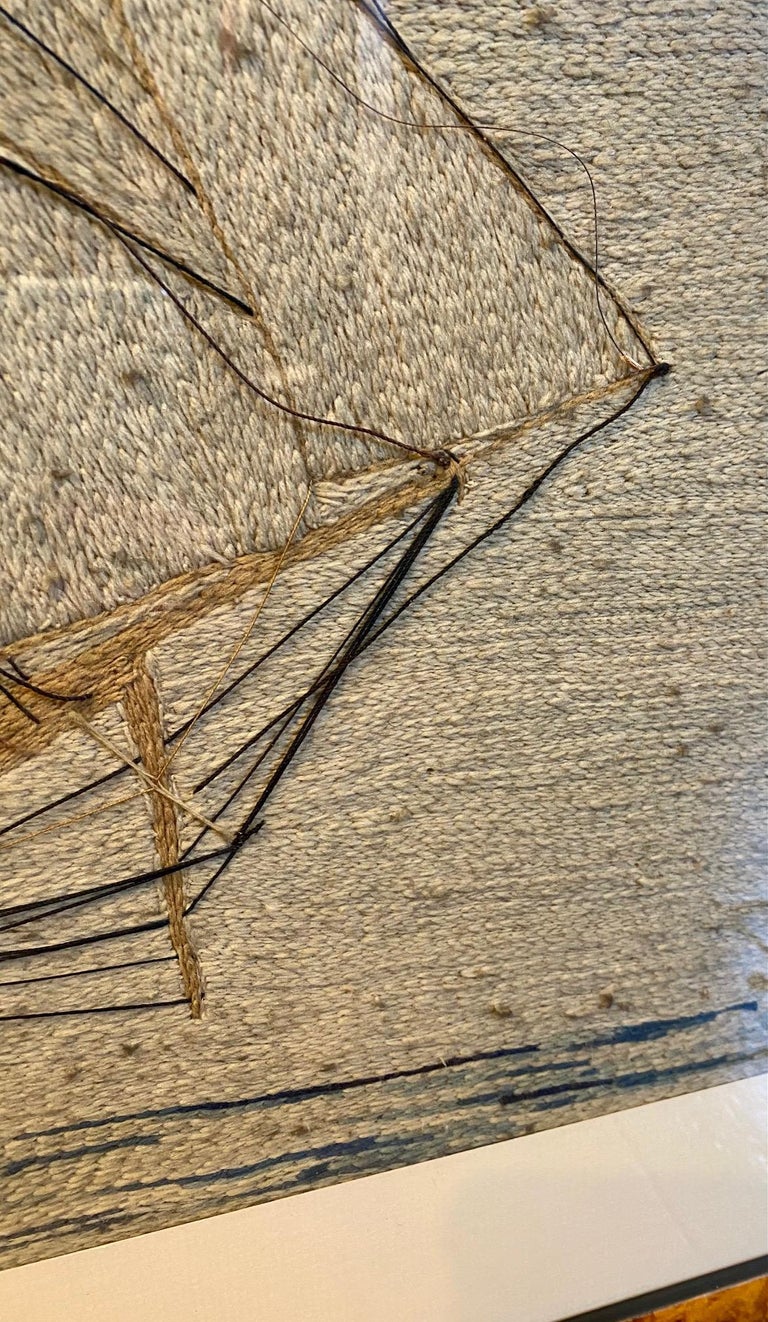 Large 19th Century Sailor's Woolie of Double Decker Ship of the Line ...