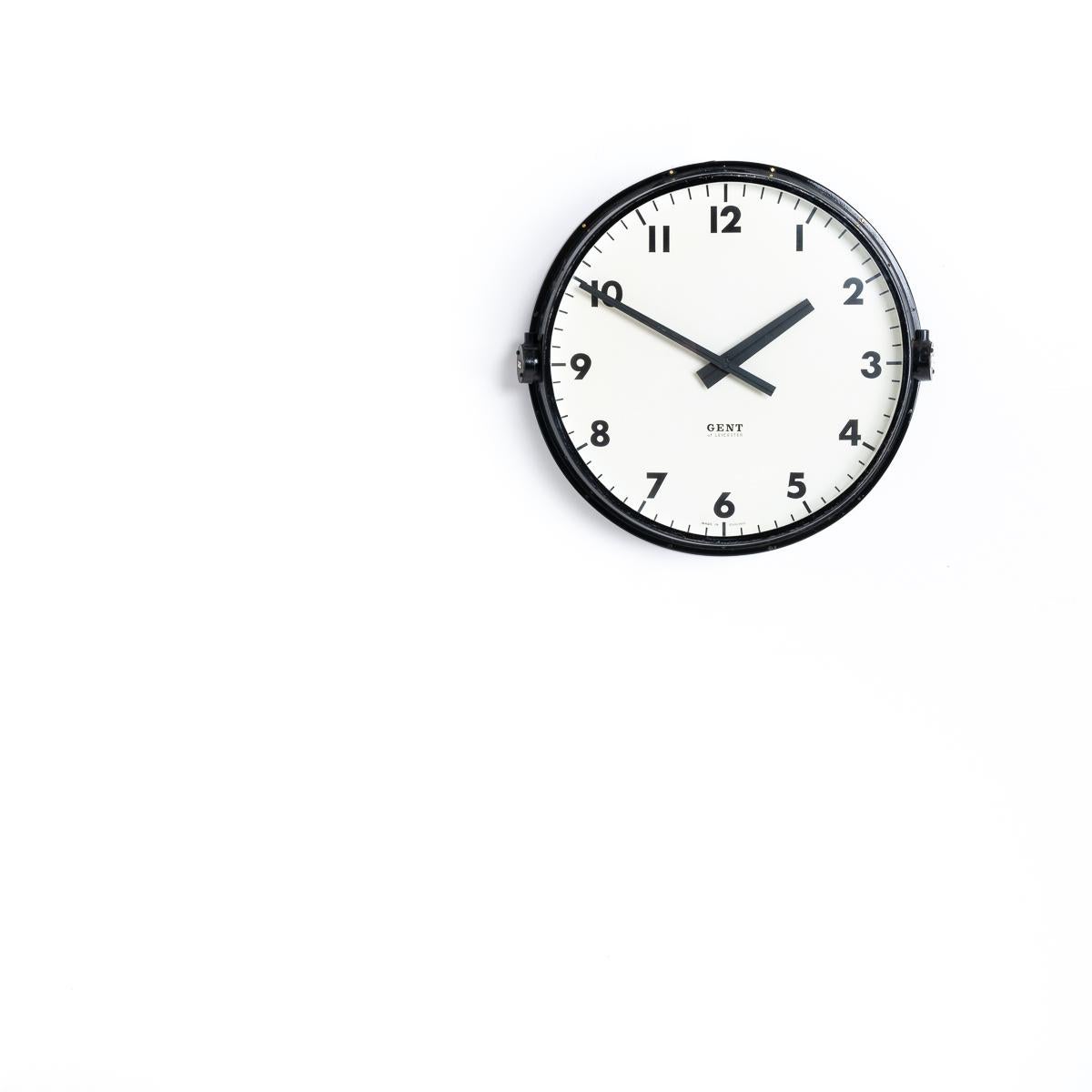 Huge 27" Gent of Leicester Vintage Railway Station Clock For Sale at ...