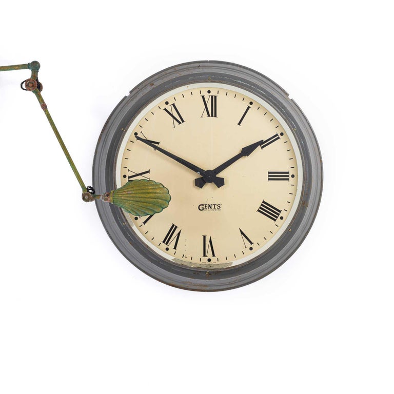 Huge Antique Station Clock by Gents of Leicester For Sale at 1stDibs