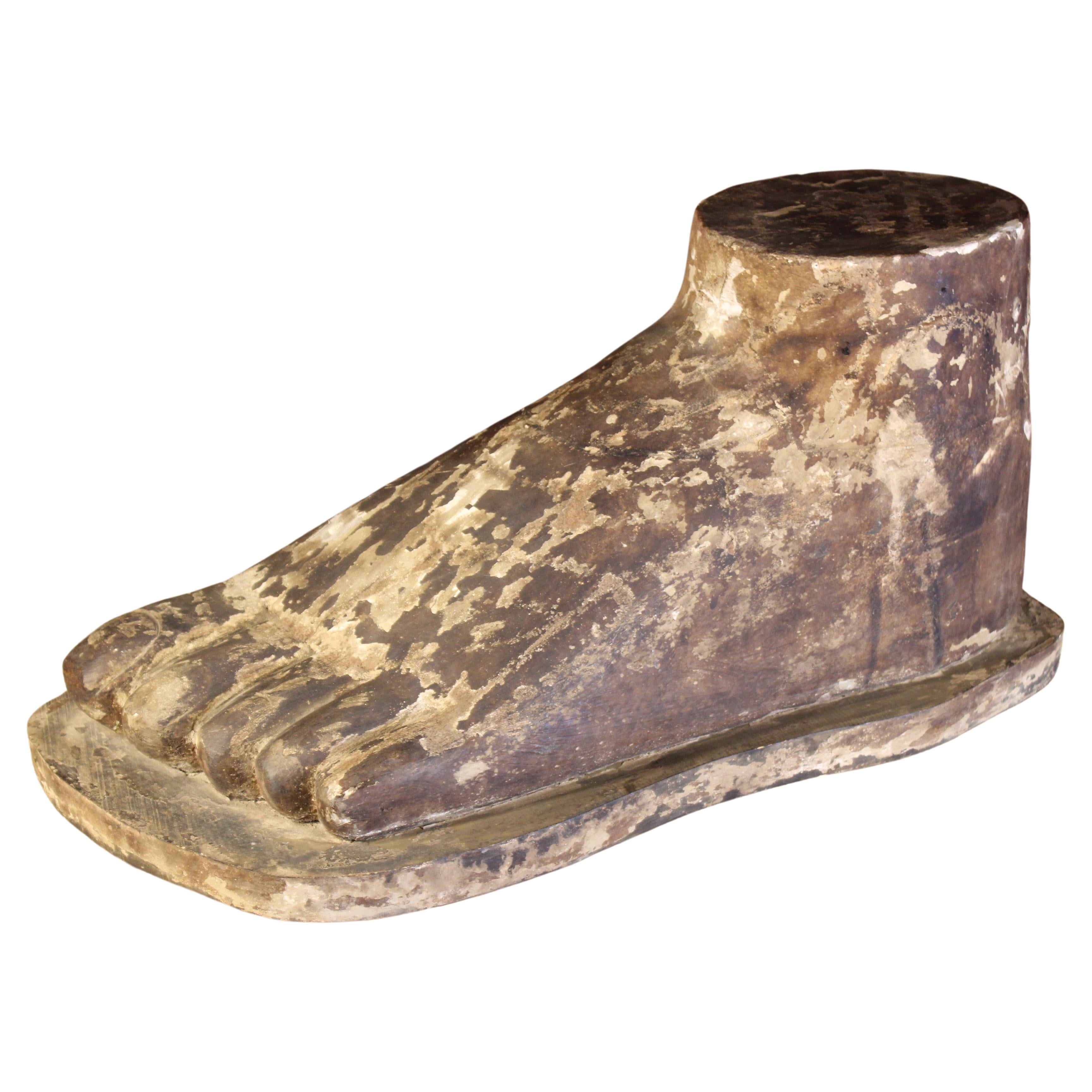 Huge Antique Carved Foot Sculpture For Sale at 1stDibs