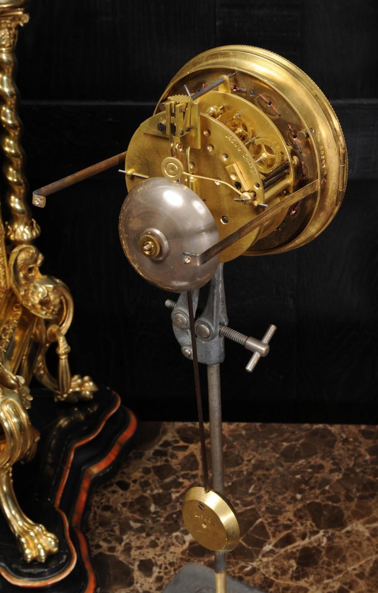 Huge Antique French Ormolu Bronze Baroque Clock Set at 1stDibs