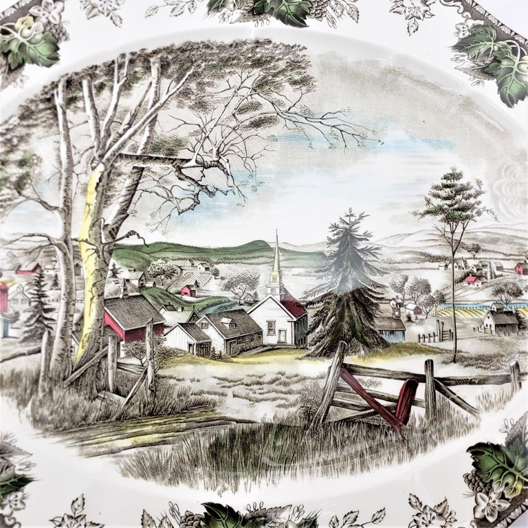 Huge Antique Johnson Brothers "Friendly Village" Ceramic Platter at 1stDibs