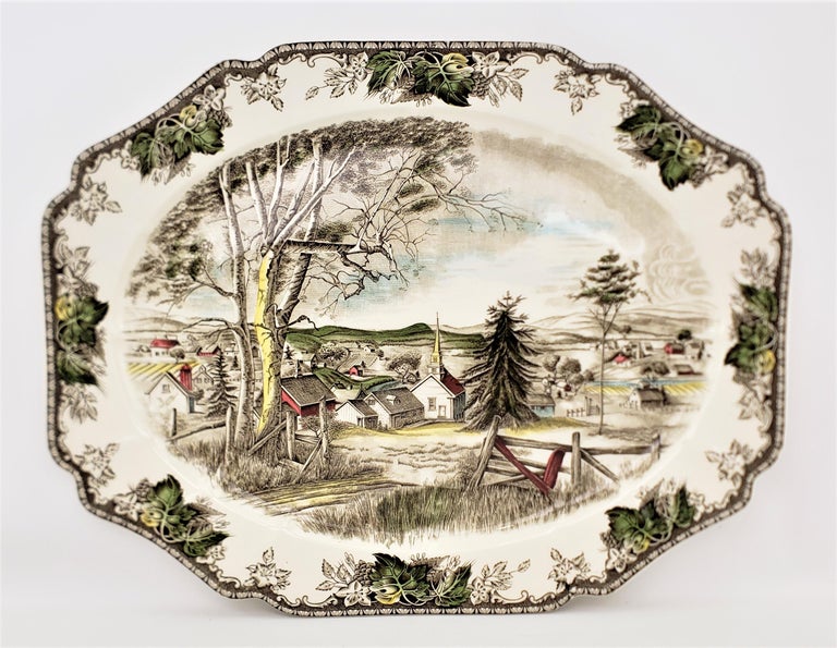 Huge Antique Johnson Brothers "Friendly Village" Ceramic Platter For ...