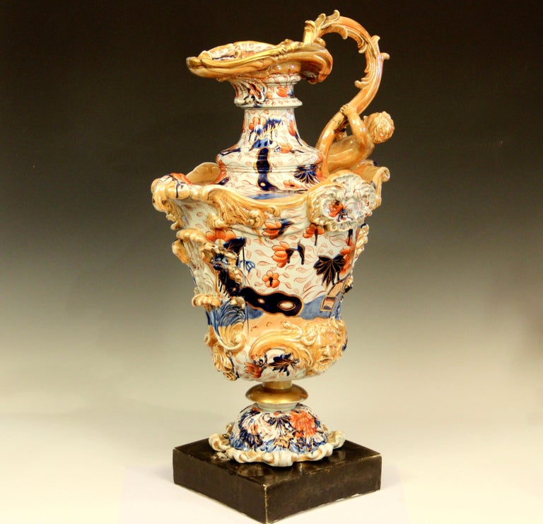 Huge Antique Mason's English Ironstone Imari Japan Ewer Pitcher Urn ...