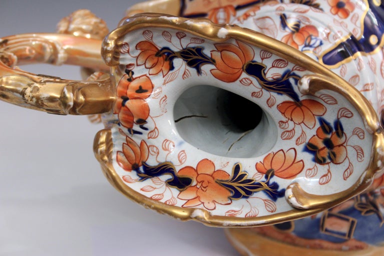 Huge Antique Mason's English Ironstone Imari Japan Ewer Pitcher Urn ...