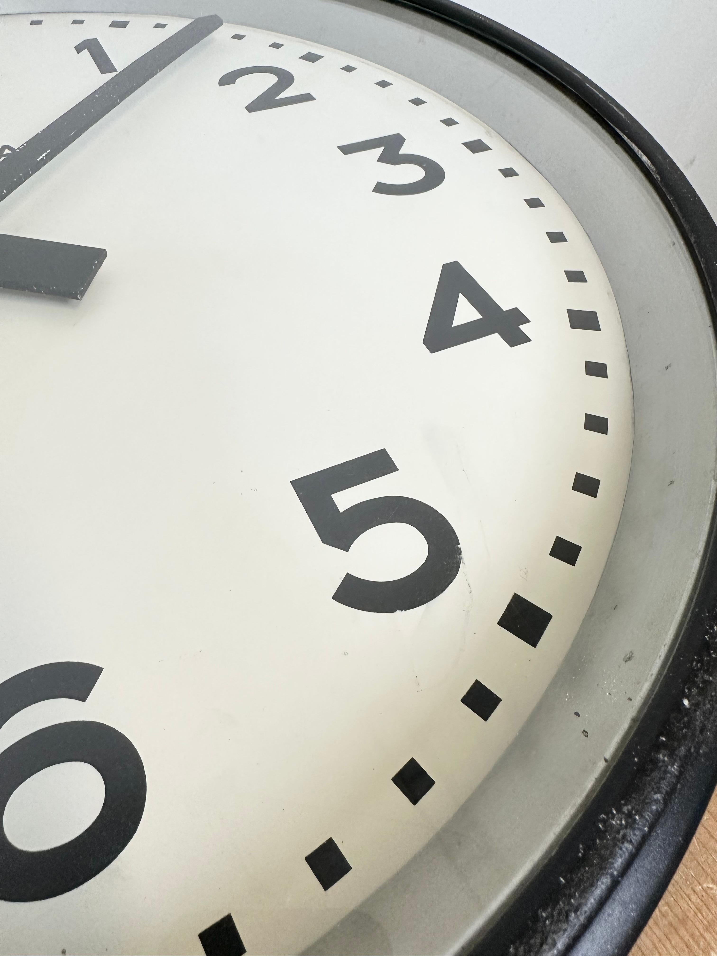 Huge Black Swiss Industrial Wall Clock from Inducta, 1960s For Sale at ...