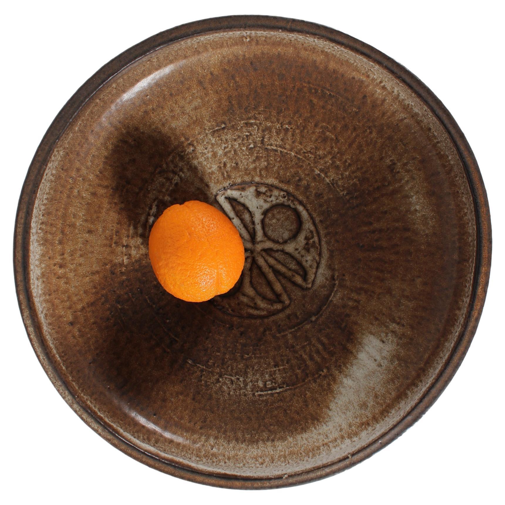 Huge Bowl by Danish Sejer Ceramic Studio, Rustic with Brown Glaze ...