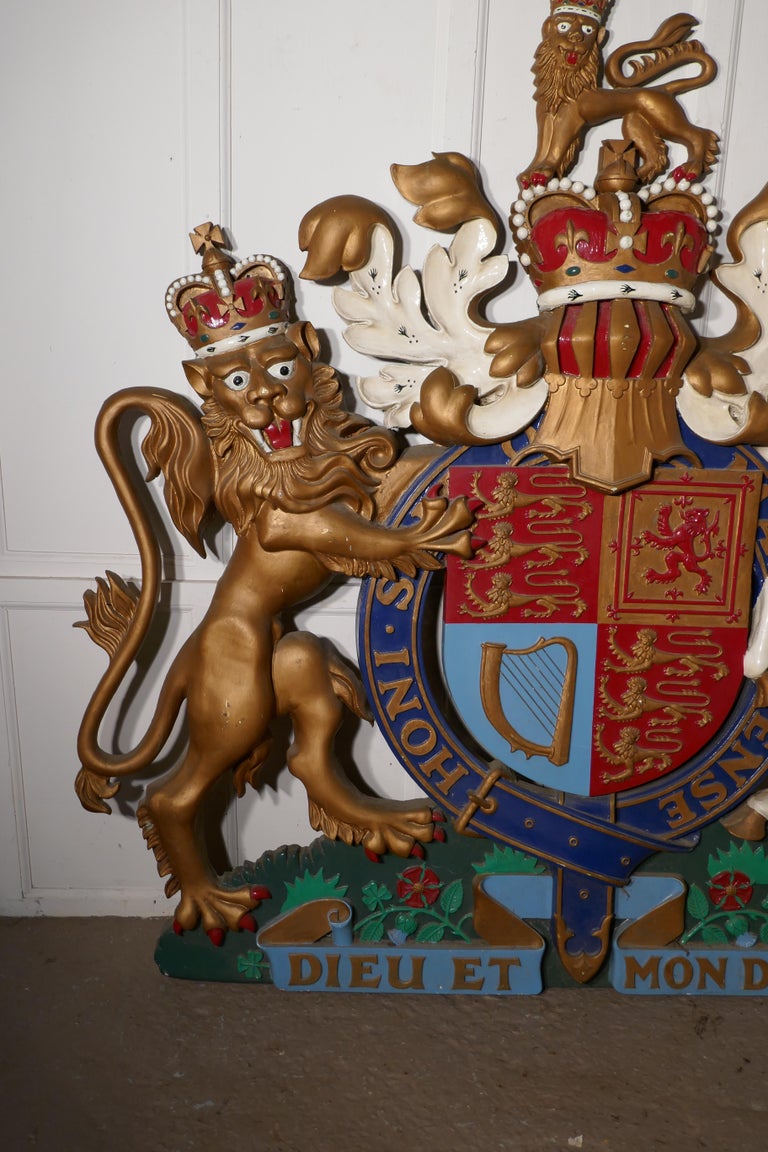 Huge British Royal Coat of Arms Wall Plaque at 1stDibs | royal coat of ...