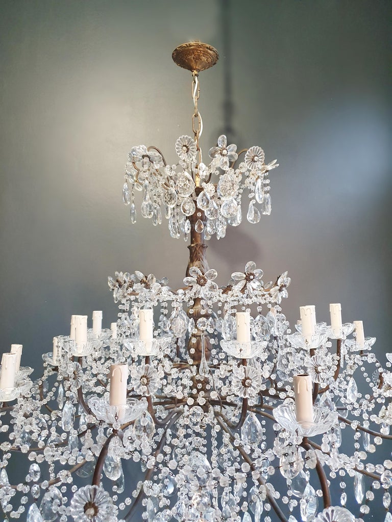 Huge Candelabrum Crystal Antique Chandelier Ceiling Lustre Art Nouveau ...