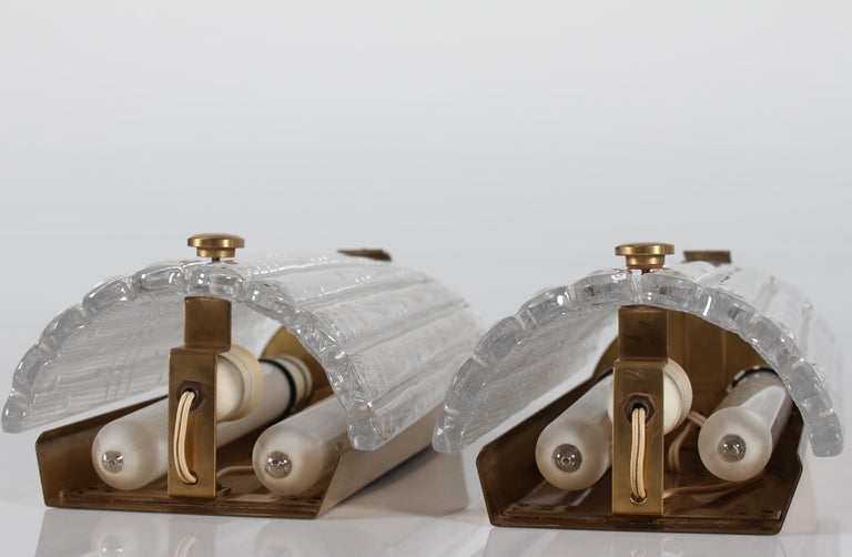 King Size Carl Fagerlund Vintage Pair Glass Wall Sconces, Orrefors ...
