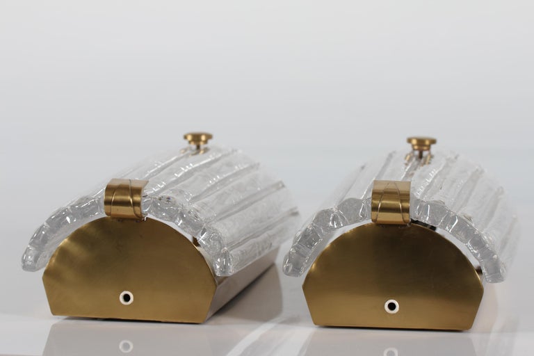 King Size Carl Fagerlund Vintage Pair Glass Wall Sconces, Orrefors ...