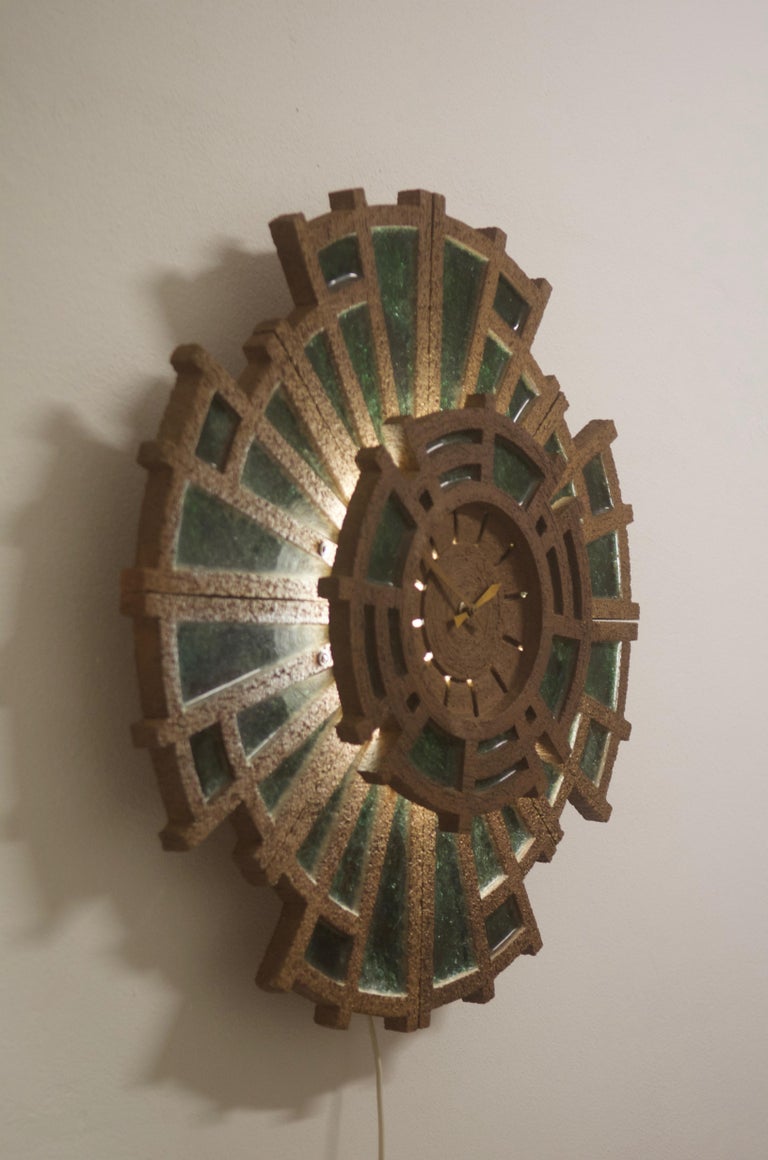 Huge Cement Glass Brutalist Wall Clock from the 1970s at 1stDibs ...