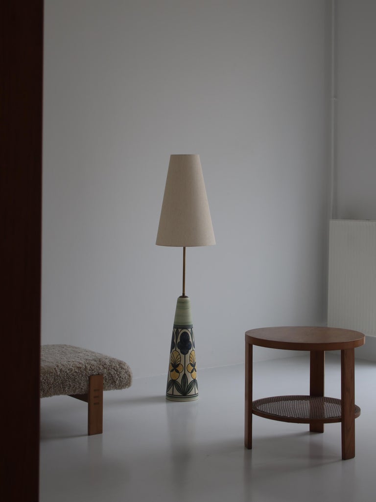Huge Ceramic Floor Lamp by Rigmor Nielsen for Søholm, 1960s, Danish ...