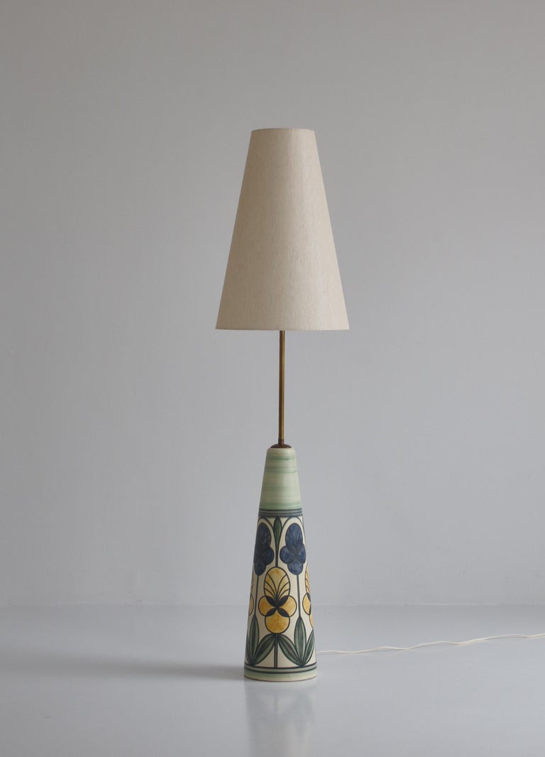 Huge Ceramic Floor Lamp by Rigmor Nielsen for Søholm, 1960s, Danish ...