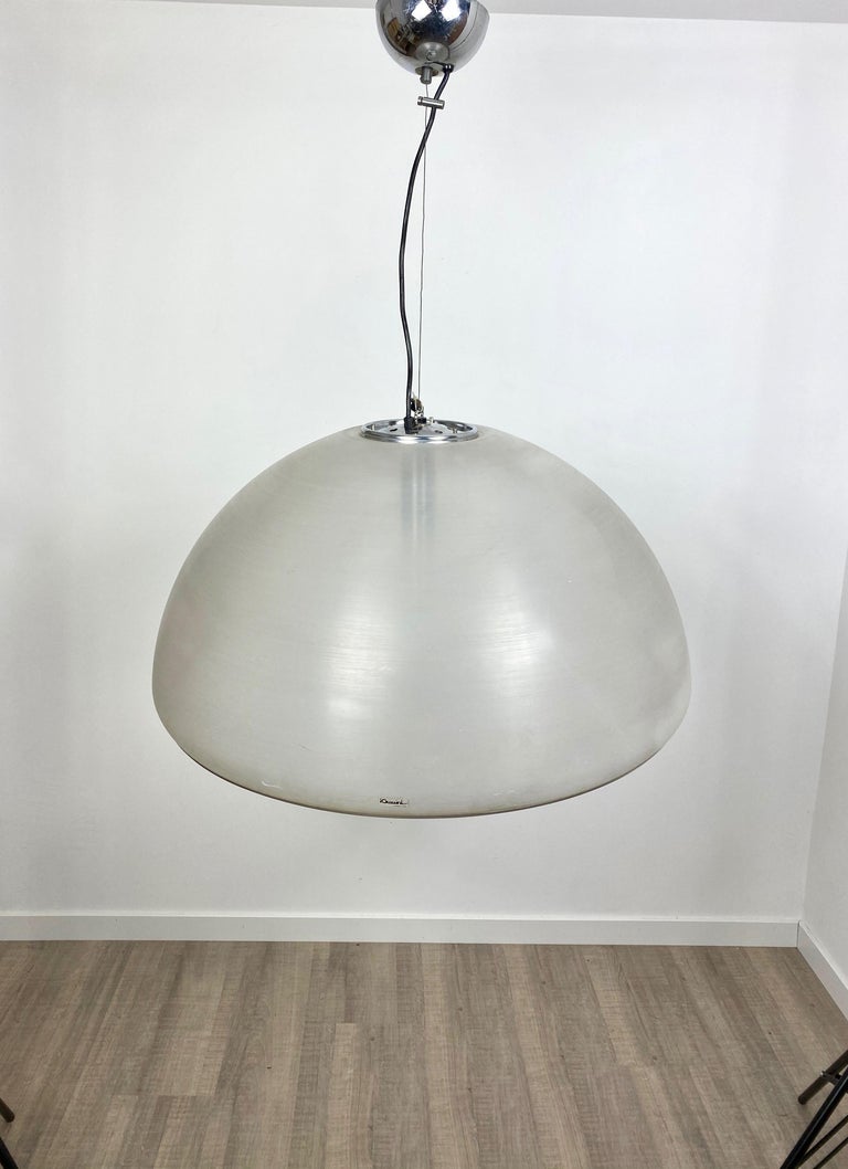Huge Chandelier Pendant Lamp by Guzzini, Italy, 1970s For Sale at 1stDibs