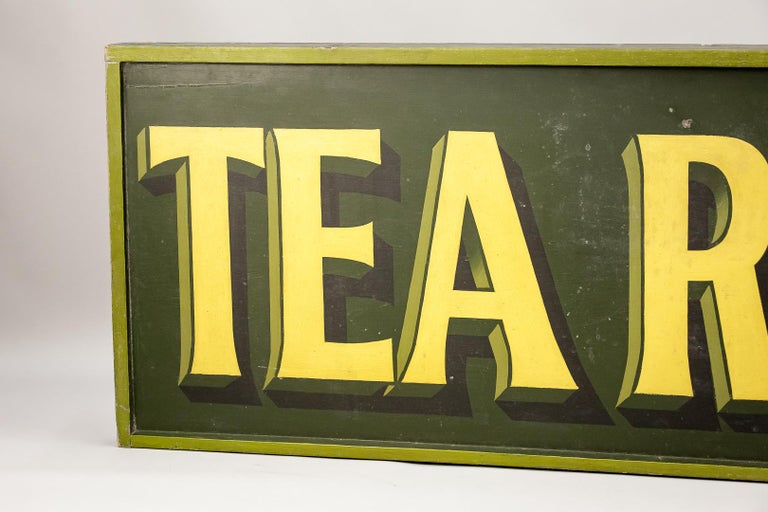 Huge Early 20th Century English "Tea Room" Sign at 1stDibs | tea room signs