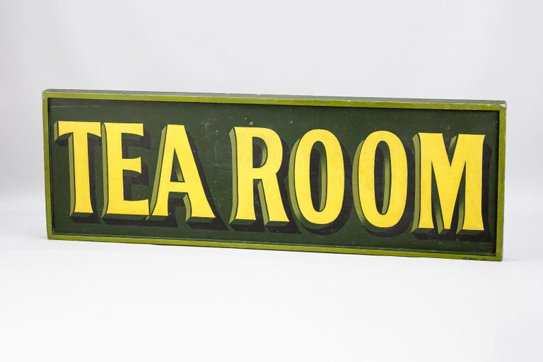 Huge Early 20th Century English "Tea Room" Sign at 1stDibs | tea room signs