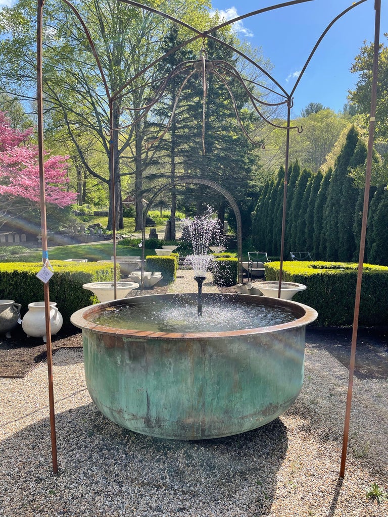 Huge French 19th C Copper Cheese Vat with Natural Verdigris Patina at ...