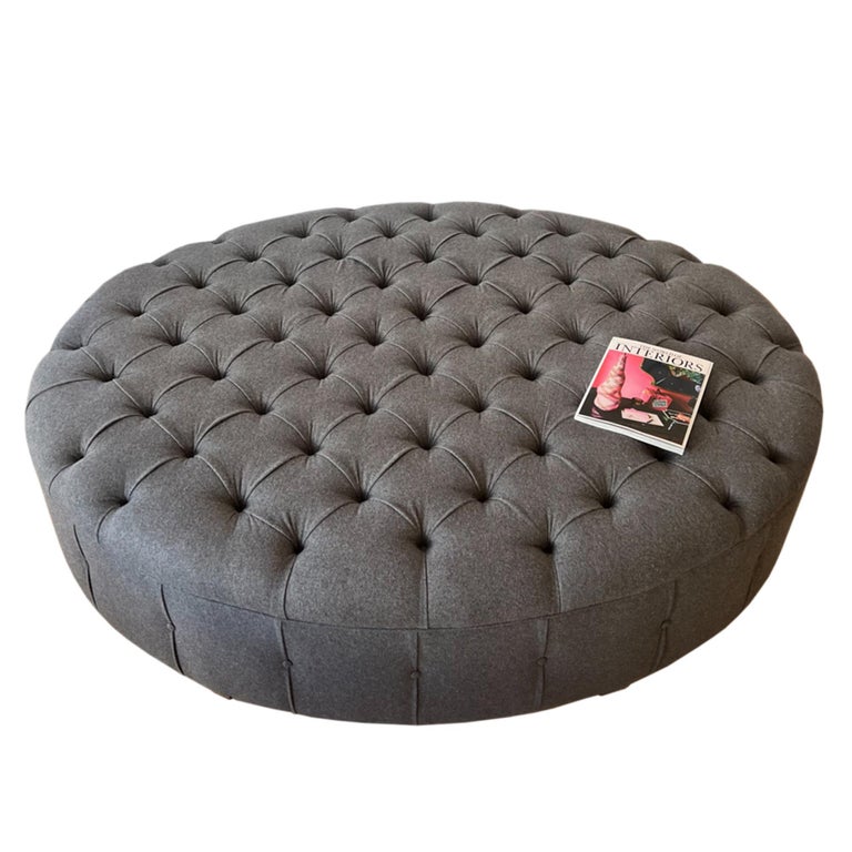 Huge French Circa 1900 Ottoman Upholstered in Bute Fabric at 1stDibs