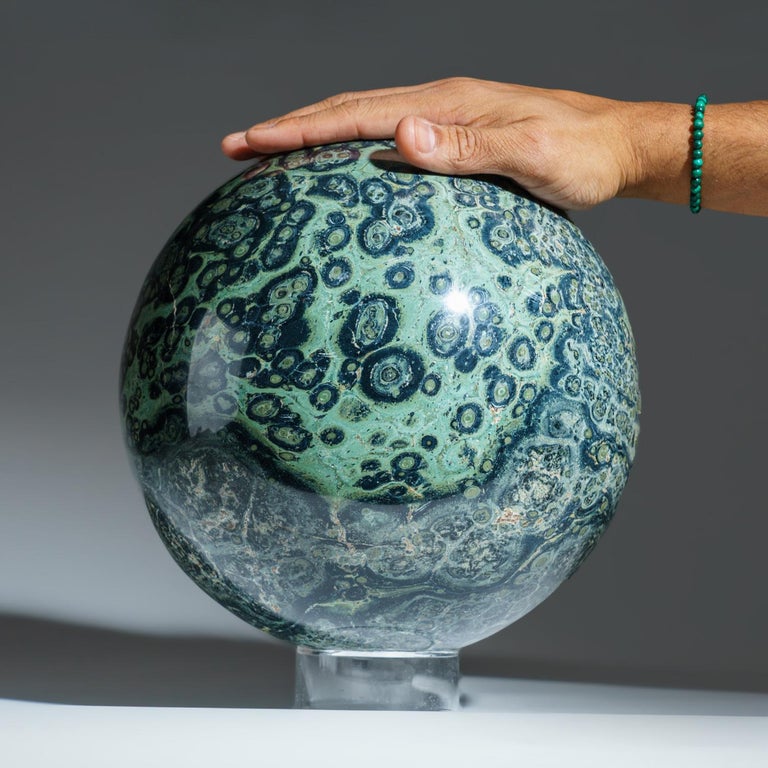Huge Genuine Polished Kambaba Jasper Sphere (48 lbs) For Sale at 1stDibs