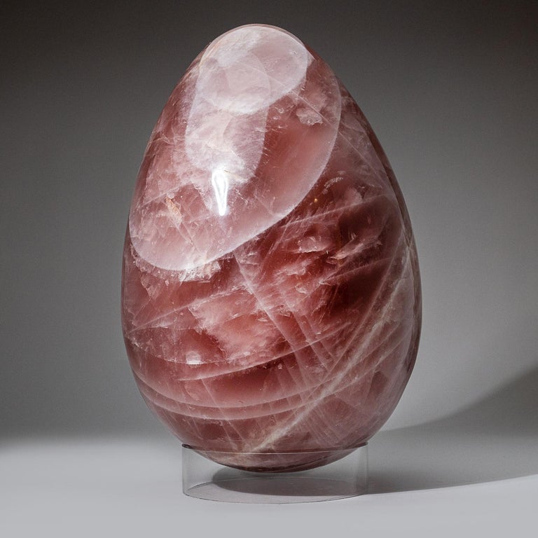 Huge Genuine Polished Rose Quartz Egg from Madagascar '70 Lbs' For Sale ...