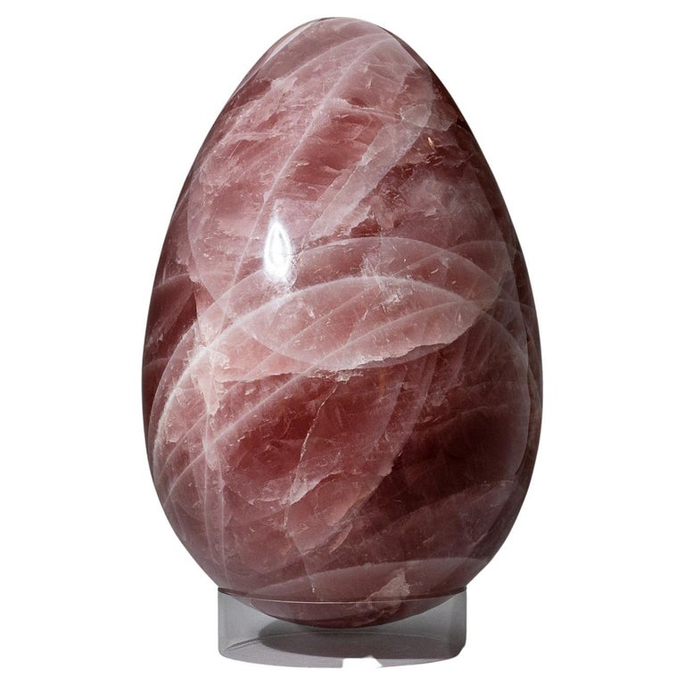 Huge Genuine Polished Rose Quartz Egg from Madagascar '70 Lbs' For Sale ...