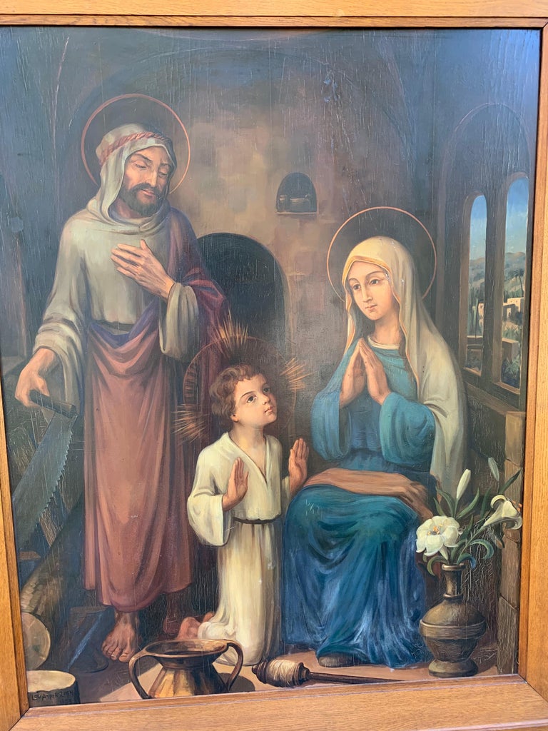 Huge Gothic Art Painting from Holy Family by Lou Asperslagh in Stylish ...