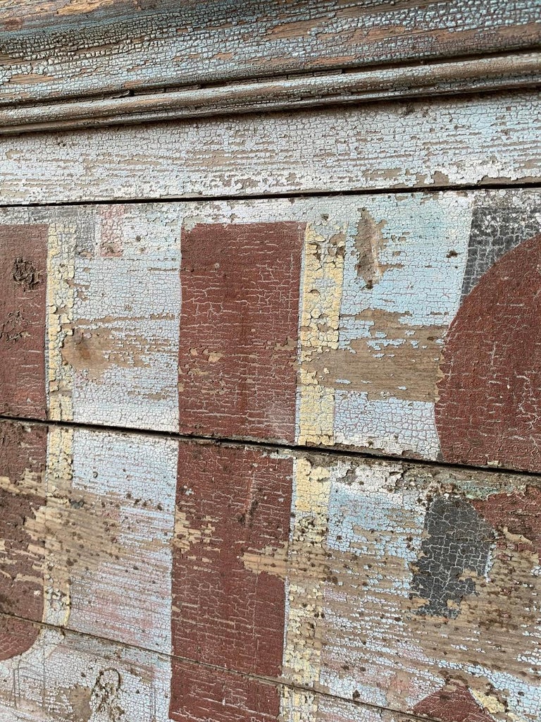 Huge Hand Painted French Wooden Advertising Sign For Sale at 1stDibs