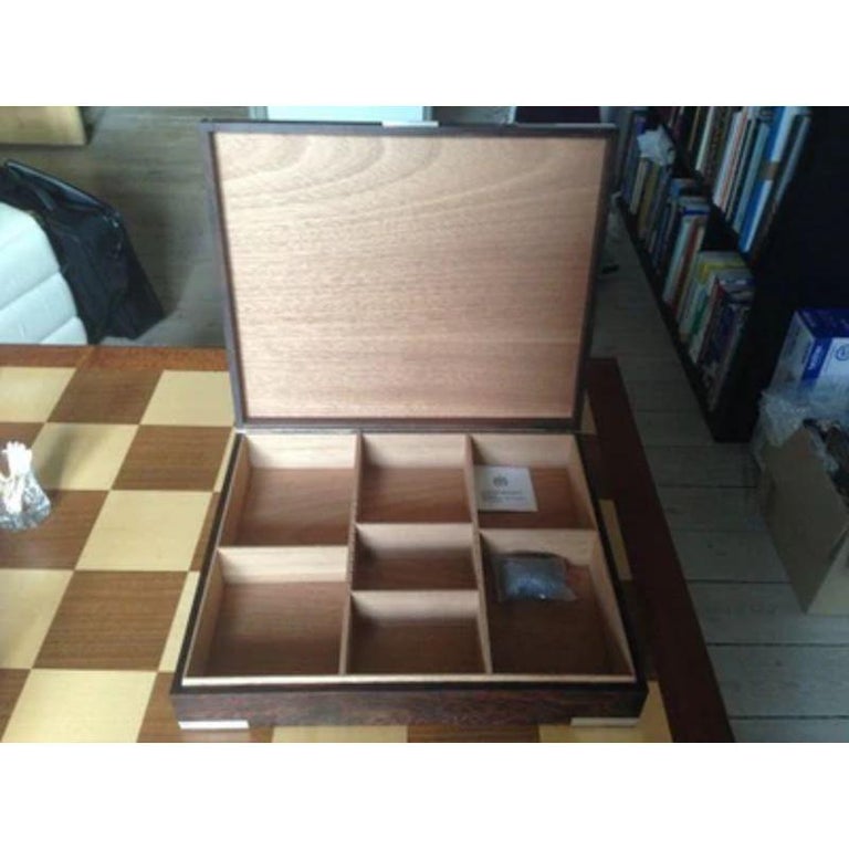 Huge Hans Hansen Sterling Silver and Palisander/Rosewood Box For Sale ...