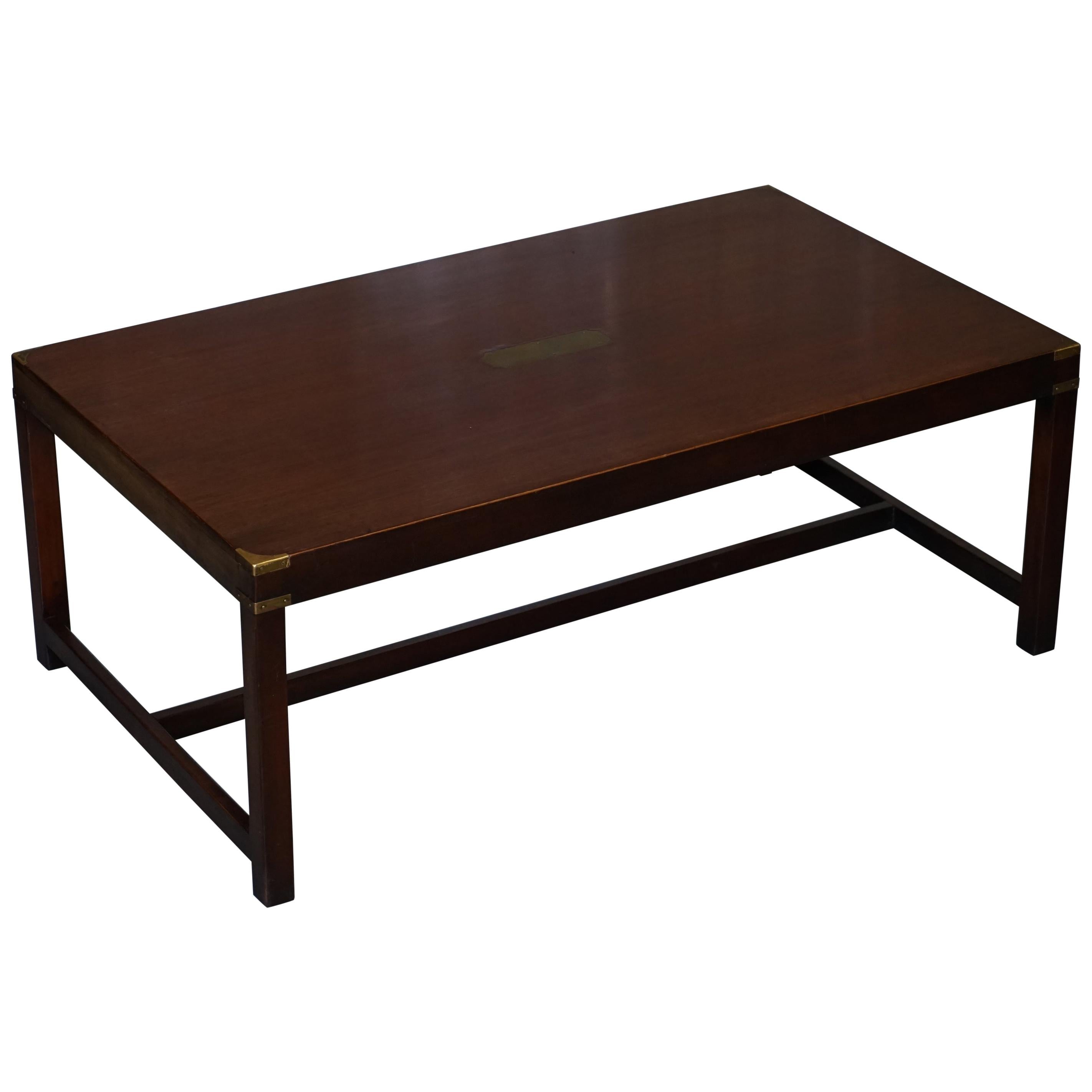 Huge Harrods London Kennedy Military Campaign Style Coffee Table at 1stDibs