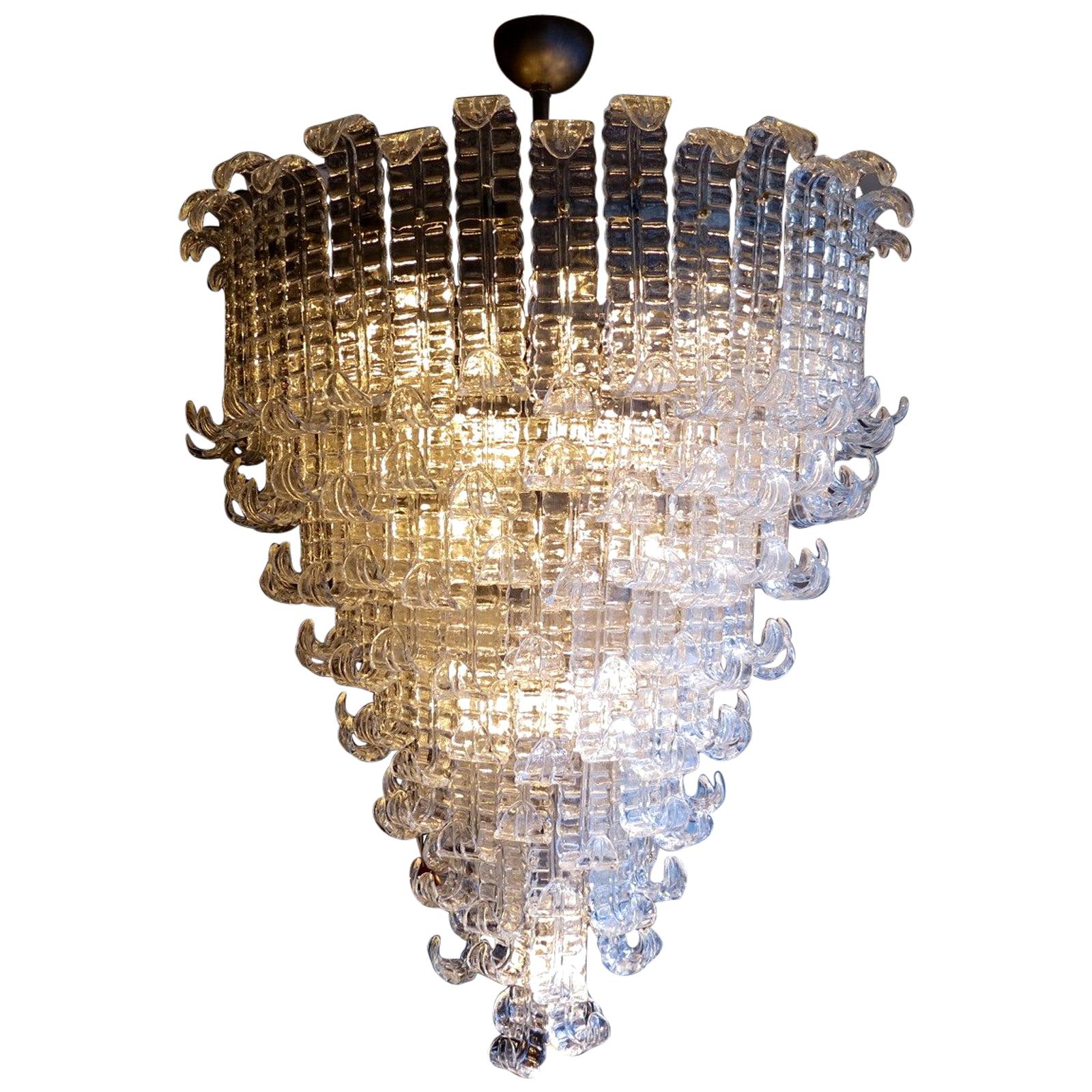 Huge Italian Murano Glass Chandelier For Sale at 1stDibs