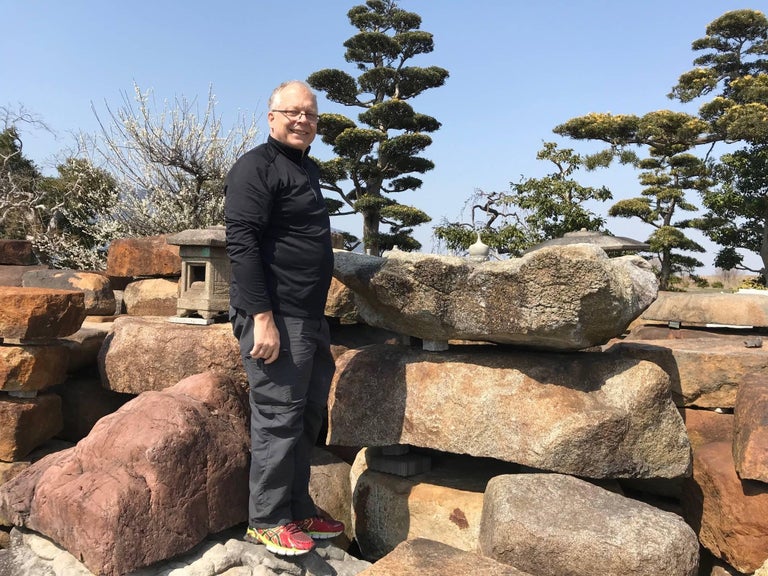 Huge Japanese Antique Natural "Reflecting Pool" Stone Mountain Basin ...