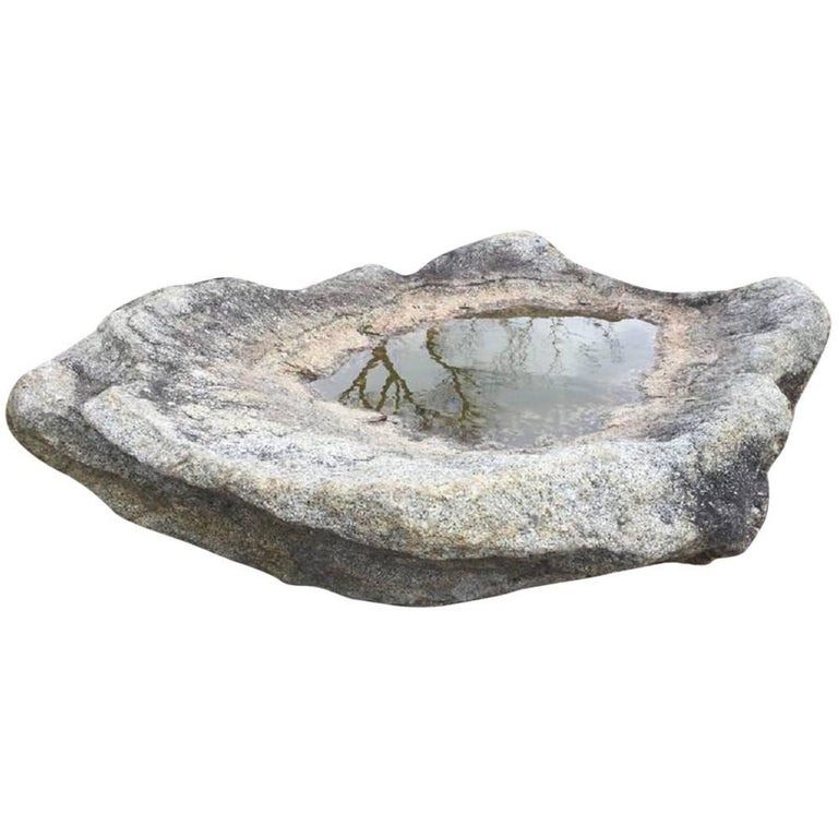 Huge Japanese Antique Natural "Reflecting Pool" Stone Mountain Basin ...
